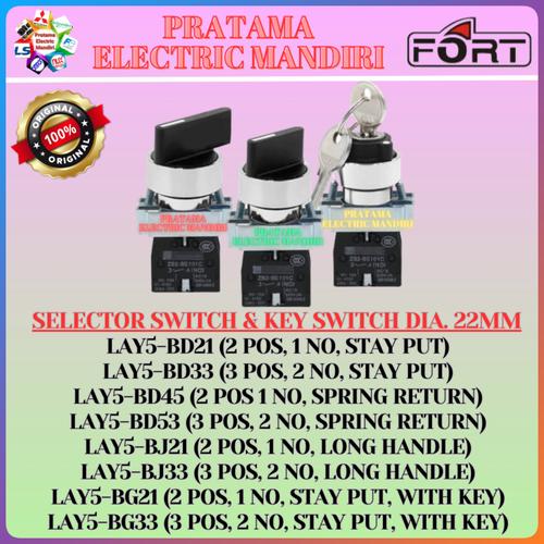 Jual FORT SELECTOR SWITCH STAY 22MM LAY5-BD21 2 POSISI LAY5-BD33 3 POSISI - LAY5-BD21 (2P ...