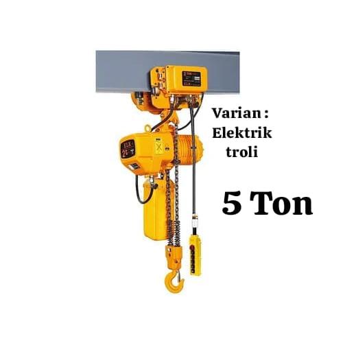 Jual Electric chain hoist JAPAN + trolley 5 ton . katrol dan troli ...