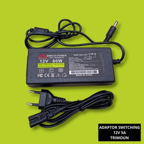 Jual Adaptor 12V 5A Trimoun Original Switching 12 Volt 5 Ampere - Kota ...