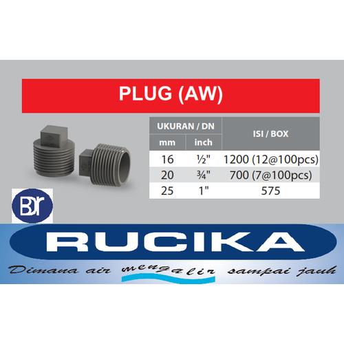 Jual Plug AW 1/2 " Pluk PVC Dop Drat Luar 1/2 Inch fitting RUCIKA ...