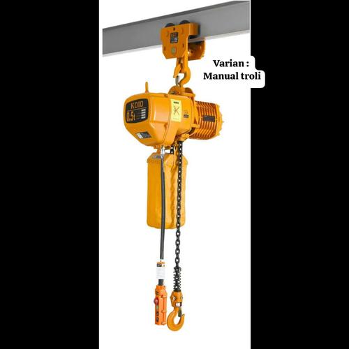 Jual Electric chain hoist JAPAN + trolley 3 ton . katrol dan troli ...