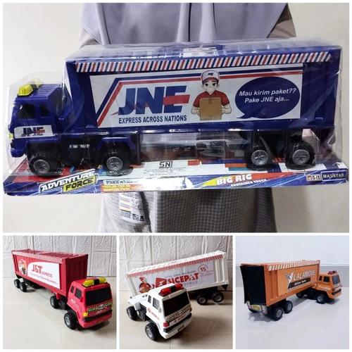 Jual Mainan Mobil Truk Kontainer Ekspedisi JNE dan J&T - Mobilan Box ...