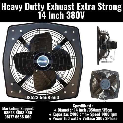 Jual Heavy Dutty Exhaust Fan Industri Extra Strong 14 inch 380V ...