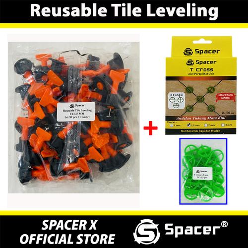 Jual [ PAKET HEMAT ] REUSABLE TILE LEVELING + CIRCLE CROSS 1,5 / 2 / 3 ...