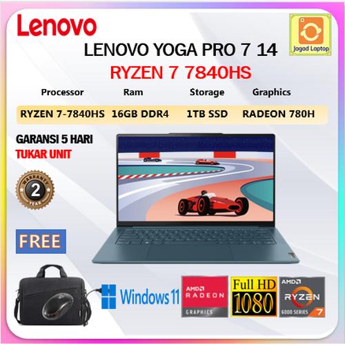 Jual Lenovo Yoga Pro 7 14 Amd Ryzen 7 7840HS Ram 16Gb 1Tb Radeon 780m ...