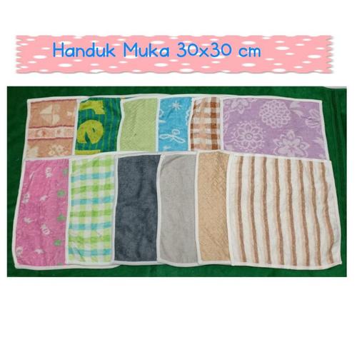 Jual Handuk Muka / sapu tangan handuk 30x30 cm paling murah kain lap ...