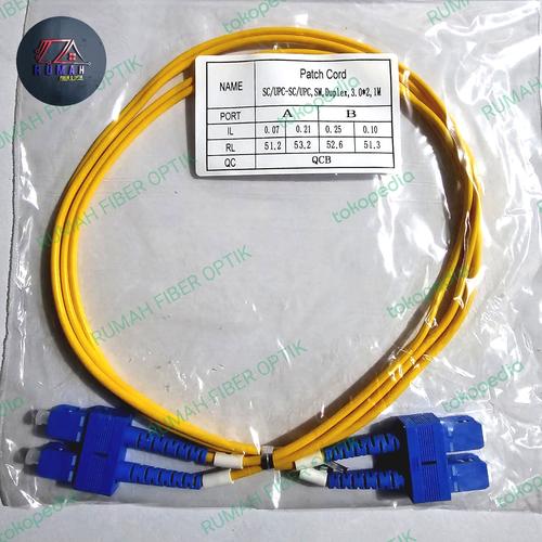 Jual patchord sc sc duplex 1 meter/patch cord sc sc duplex 3.0mm 1 ...