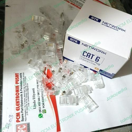 Jual Conector Konektor Rj45 Rj 45 CAT6 CAT 6 harga per kotak isi 50 pcs ...