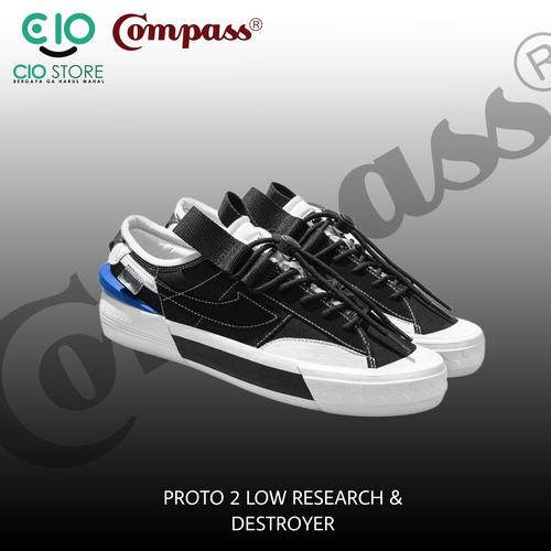 Jual Sepatu Compass Proto 2 Low Resources & Destroy Black White ...
