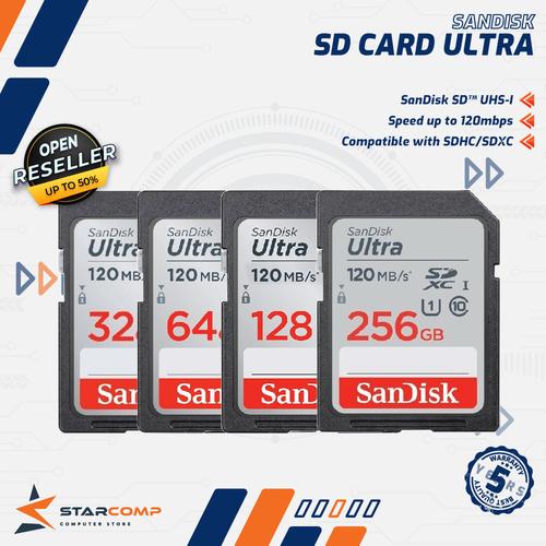 Jual SD CARD SANDISK Ultra 32GB 64GB 128GB 256GB 120mbps SDCard SDHC SDXC - 32GB - Kab. Sleman ...