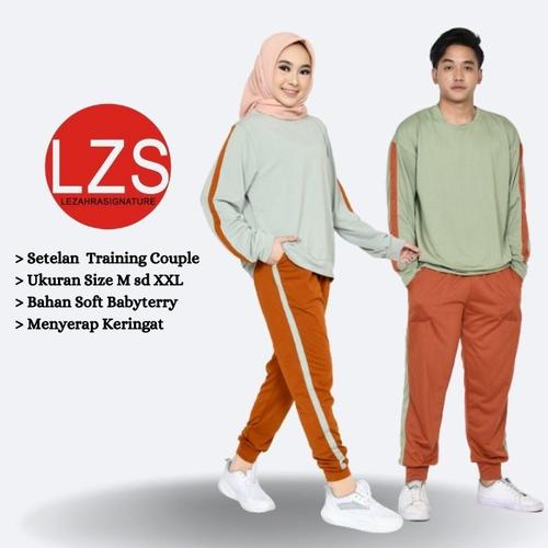 Promo Setelan Baju Olahraga Wanita Pria Couple Senam Joging Muslim ...