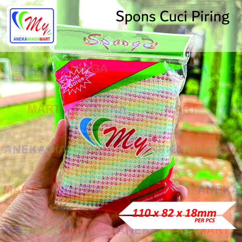 Jual Spons Cuci Piring Spon Warna Warni Sponge Busa Jaring Sabut Dapur ...
