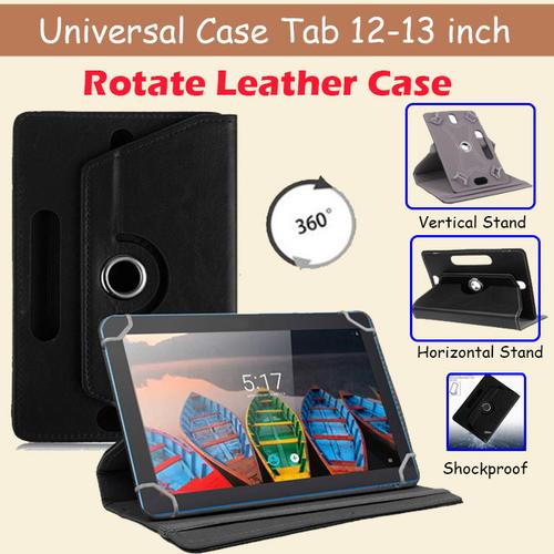 Jual Universal Tablet 11.6 12 13 FLIP CASE LEATHER ROTATE ROTARY BOOK ...