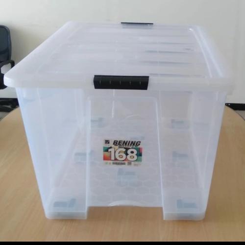 Jual Container Box Ezy CB 45 Liter Roda Bening Transparan Kualitas ...