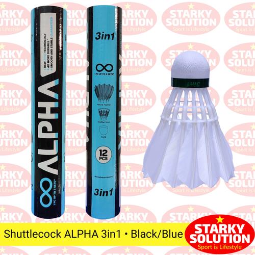 Jual Shuttlecock 3 in 1 ALPHA HITAM Kok Bulutangkis Badminton BLACK ...