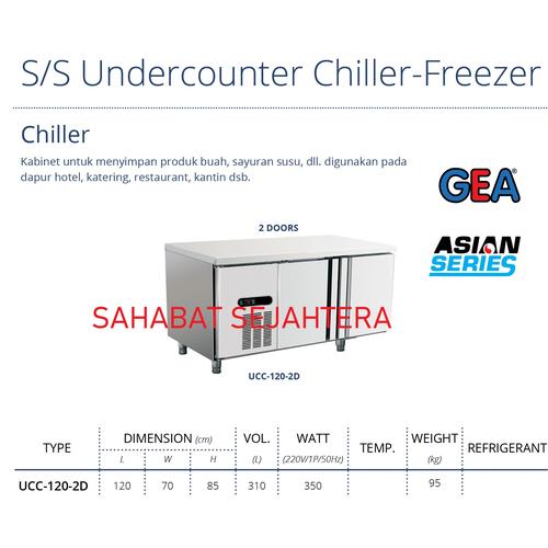 Jual Stainless Steel Undercounter Chiller GEA UCC-120-2D Chiller ...