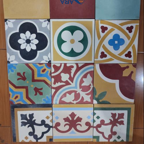 Jual Tegel Ubin 20x20 / Tegel Vintage Klasik / List Border Lantai Tegel ...