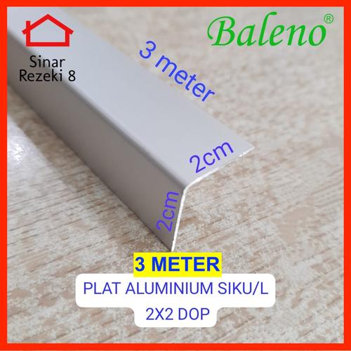 Jual Plat Aluminium Siku L AL Doff 20 x 20 Baleno / List Edging Lis ...
