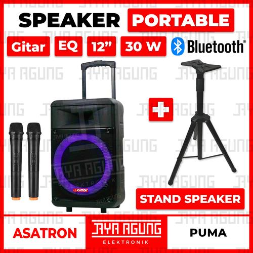 Jual Speaker Portable Bluetooth Wireless Meeting USB 12 Inch ASATRON ...
