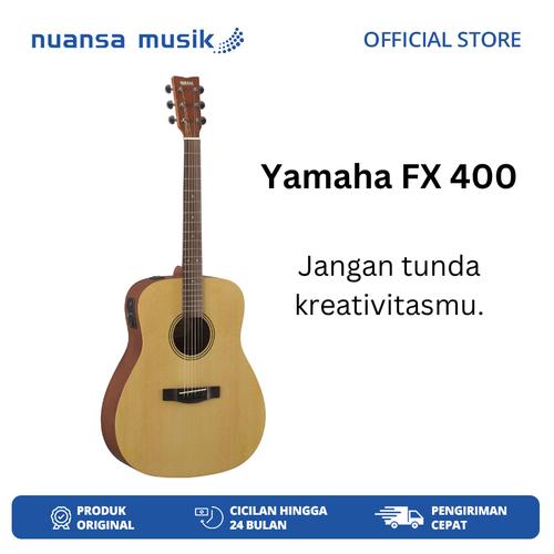 Promo Yamaha FX400 / FX-400 / FX 400 Acoustic Electric Guitar - Natural ...
