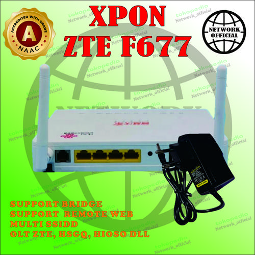 Jual XPON ZTE F677 ONU ONT FULL FITUR SUPPORT BRIDGE - DENGAN ADAPTOR ...