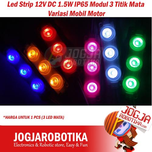 Jual Led Strip 12V DC 1.5W IP65 Modul 3 Titik Mata Variasi Mobil Motor ...