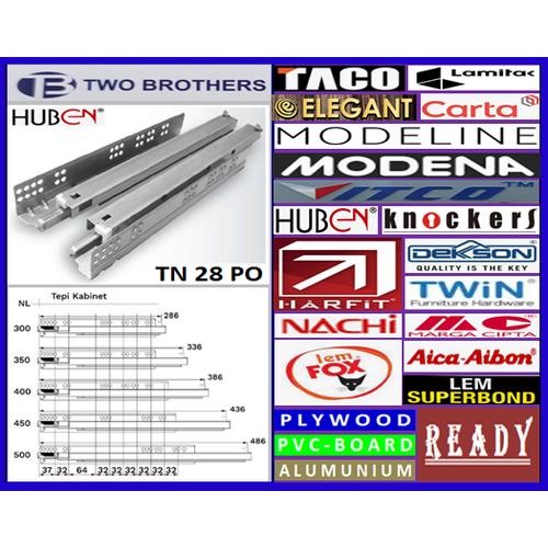 Jual Huben TN 28 PO - 550 mm Rel Tanem Push Open Full Extension ...