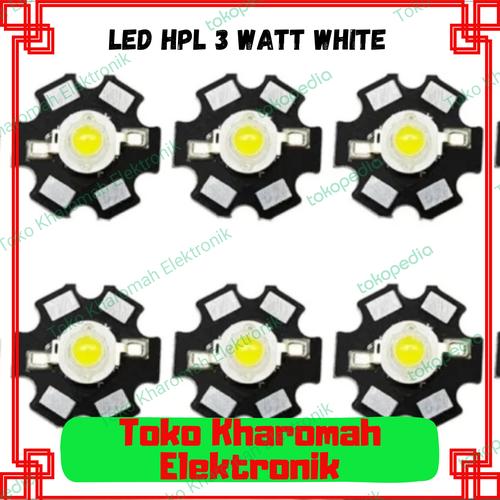 Jual Led HPL 3 watt warna putih + heatshink, lampu hpl, lampu led hpl ...