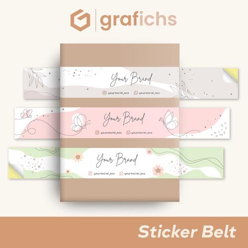 Jual Belt Stiker Label Hampers Kemasan Custom by Grafichs - PB4, 20 x 4 ...