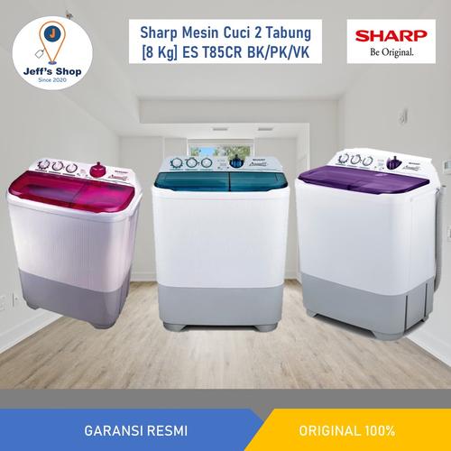Jual Mesin Cuci Sharp 2 Tabung [8 Kg] [Super Aquamagic] ES T85CR PK/BK ...