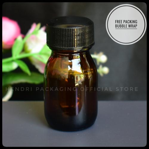 Jual Botol Kaca Amber 30ml Tutup Plastik Hitam - Botol Farmasi - Kab ...