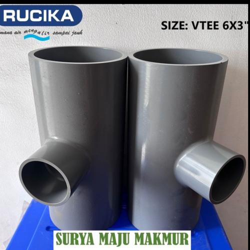 Jual TEE AW 6 x 3 inch RUCIKA PVC VERLOP TEE REDUCER TS VLOK REDUCING TEE - Kota Surabaya ...