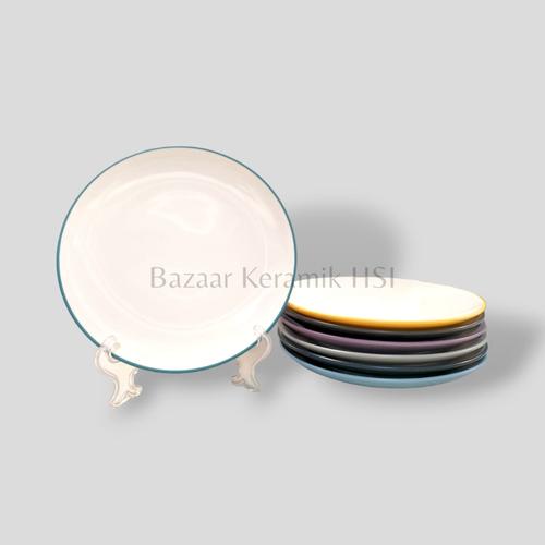 Jual Piring Makan Keramik Salad Plate 21 cm Cantik - Antique Bicolours ...