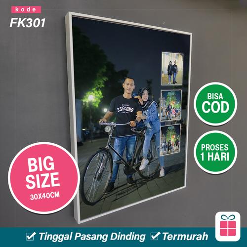 Jual Kado Desain Cetak Foto Frame FIBER BLOCK Big Size 30x40 WEDDING ...