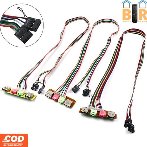 Jual Kabel Front Panel Usb 2.0 Audio Jack 2Port Pcb 3.5MM Ukuran 6.8 - - 6,8CM - Kota Surabaya ...