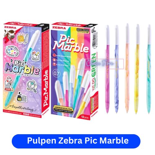 Jual Pulpen Zebra Pic Marble 0.7mm / Pen Zebra Pic-marble / 1 BOX ISI ...