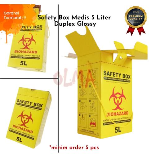 Jual Safety Box 5 Liter Biohazard Medis Inner+Tali Tempat Limbah Medis ...