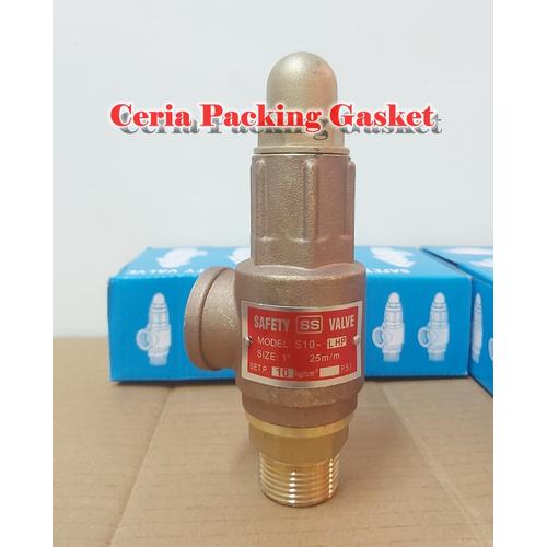 Jual SAFETY VALVE 1 " INCH 10 bar ( Kg / Cm 2) Bronze Kuningan DN 25 ...