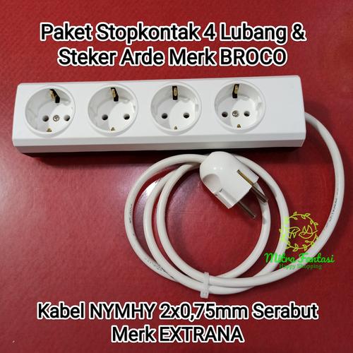 Jual Stopkontak BROCO 4 Lubang Stop Kontak Kabel Extension Terminal ...