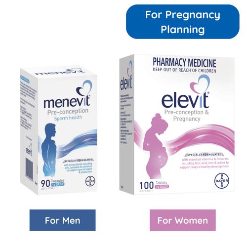 Jual Menevit 90 Caps Male - Elevit 100 tablets Female Fertility ...