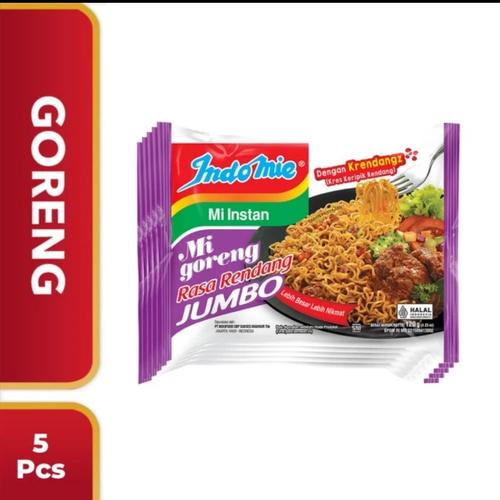 Jual Indomie goreng rasa rendang jumbo 120gr - isi 5pcs mie goreng ...
