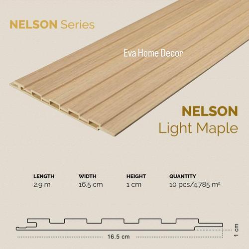Jual WPC GAIA Nelson Series Wallpanel Kisi Kisi Dinding Kayu Wall Panel - Light Maple - Jakarta ...