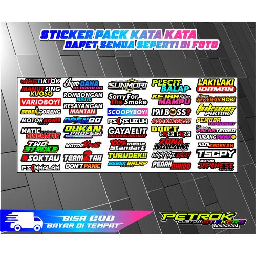Jual STIKER PACK KATA KATA TERBARU / STICKER KATA KATA VIRAL - VYNIL ...