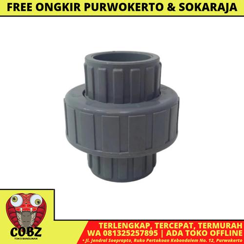 Jual 1 IN / RUCIKA Water Mur Moor Polos Union Socket Plastik PVC - Kab ...