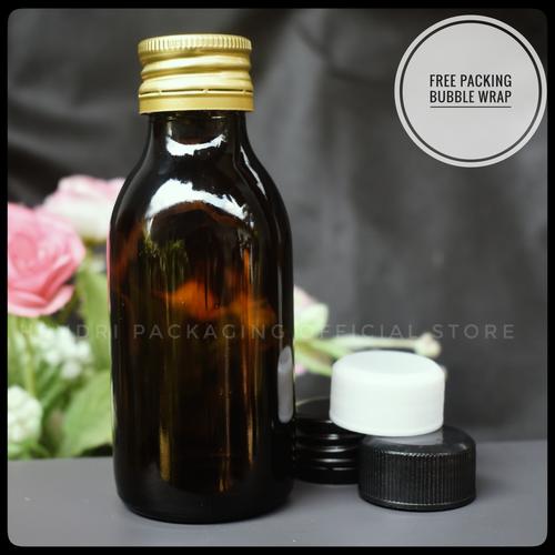 Jual Botol Kaca Amber 100ml Tutup Aluminium Gold - Botol Bode - Kab ...