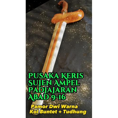 Jual Keris Sujen Ampel, Abad 9-16, Pajajaran, Bilah Lurus, Pamor Dwi ...