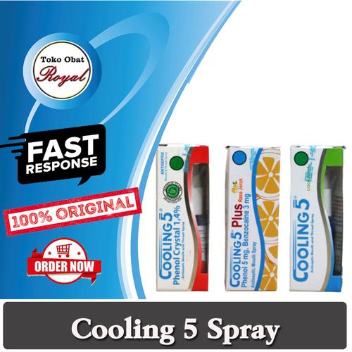 Jual Cooling 5 Antiseptic Spray Obat Tenggorokan dan Sariawan - Cool ...