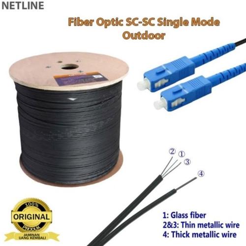 Jual CABLE FIBER OPTIC DROP SC UPC 350 METER KABEL FIBER OPTIK 3 SLING ...