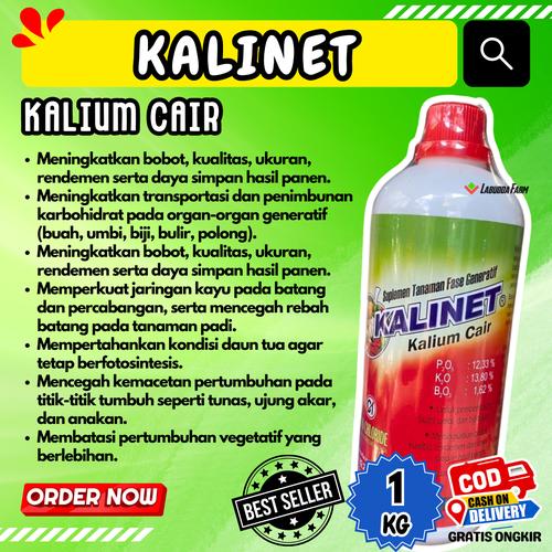 Jual Pupuk Cair Kalinet 1 Liter Suplemen Tanaman Fase Generatif Kalium ...