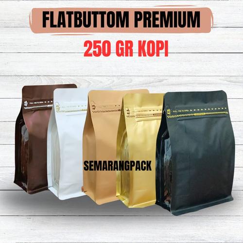 Jual KEMASAN KOPI STANDING POUCH FLATBUTTOM PREMIUM ALUFOIL PACKAGING ...